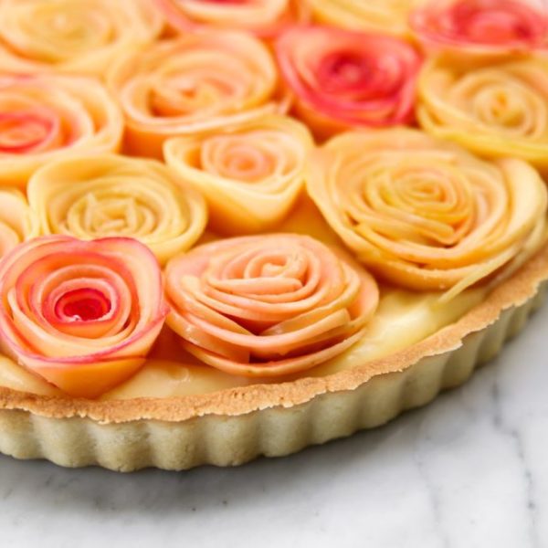 Apple Rose Vanilla Custard Tart - Constellation Inspiration
