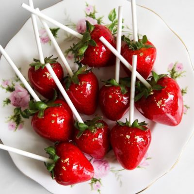 Easy Sugared (Tanghulu-style) Strawberries - Constellation Inspiration