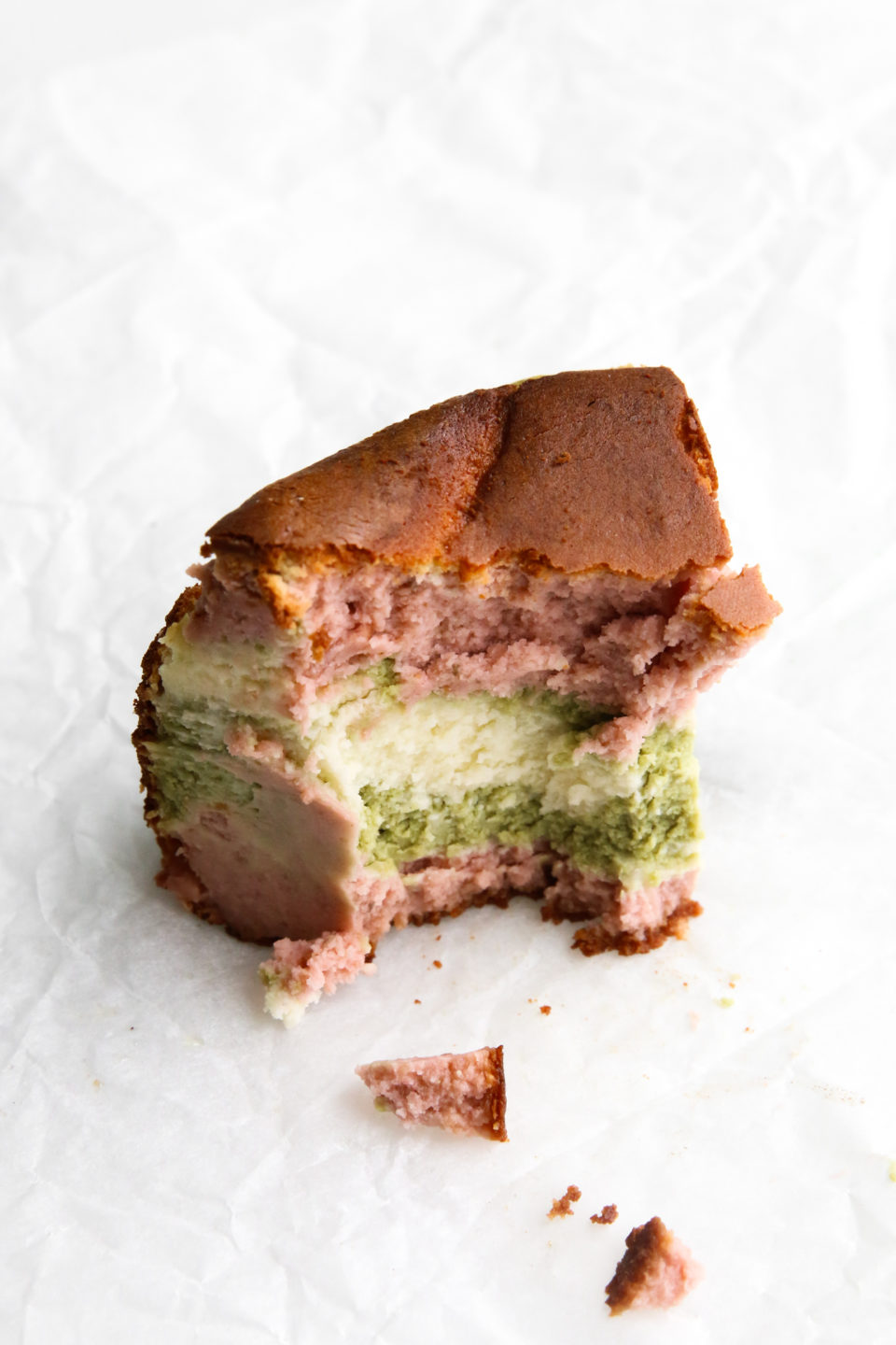Matcha Neapolitan Basque Cheesecake - Constellation Inspiration