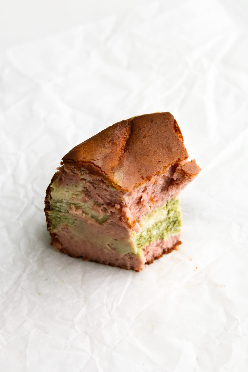 Matcha Neapolitan Basque Cheesecake - Constellation Inspiration